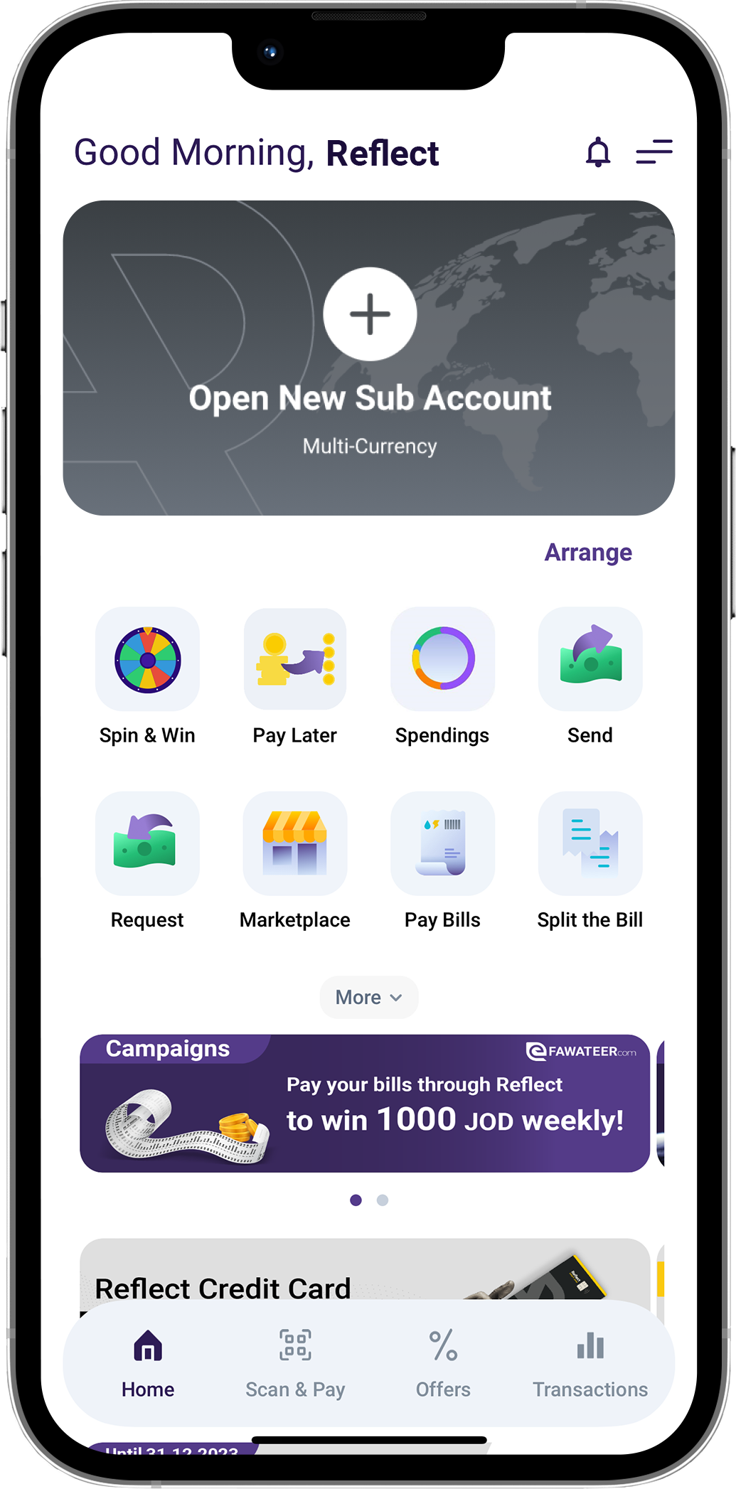 Multicurrency Sub Accounts | Reflect